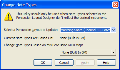 Change Note Types dialog box